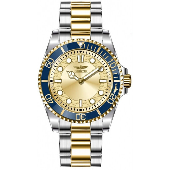 Invicta Pro Diver Quartz Gold Dial Men's Watch 49697 886678670758 - Pro ...