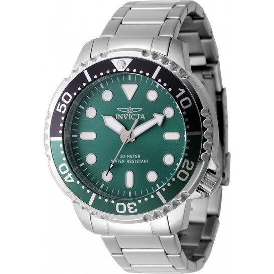 Invicta Pro Diver Quartz Green Dial Sprite Bezel Men's Watch 47220 ...