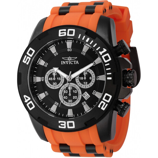 Invicta Pro Diver Scuba Chronograph GMT Quartz Black Dial Men's Watch ...