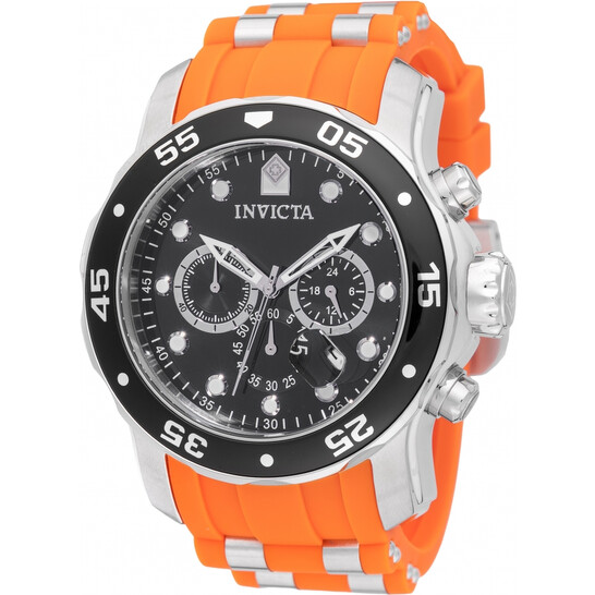 Invicta Pro Diver SCUBA Chronograph GMT Quartz Black Dial Men's Watch ...