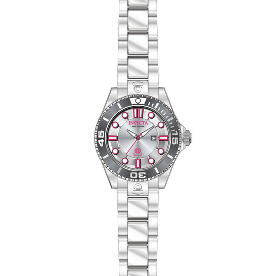 Invicta Pro Diver Silver Dial Stainless Steel Ladies Watch 19814 ...