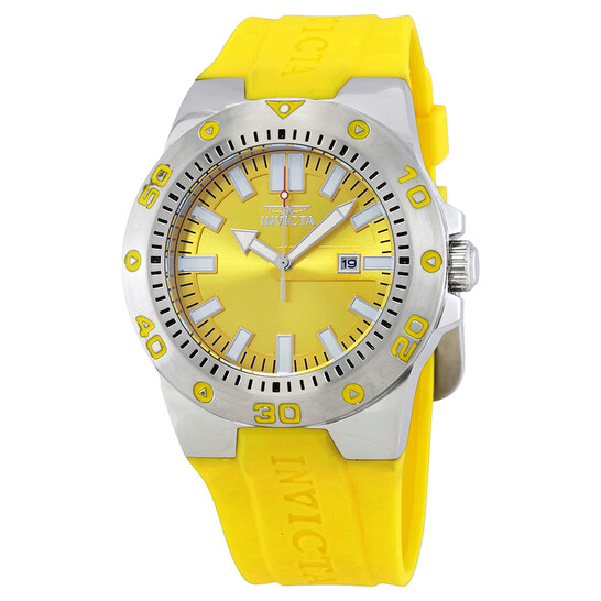 Invicta Pro Diver Yellow Dial Men's Watch 25760 886678310371 - Pro ...