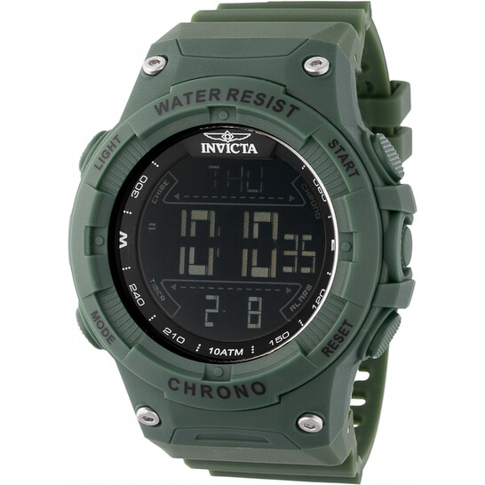 Invicta Racing Alarm Chronograph GMT Quartz Digital Black Dial Men's ...