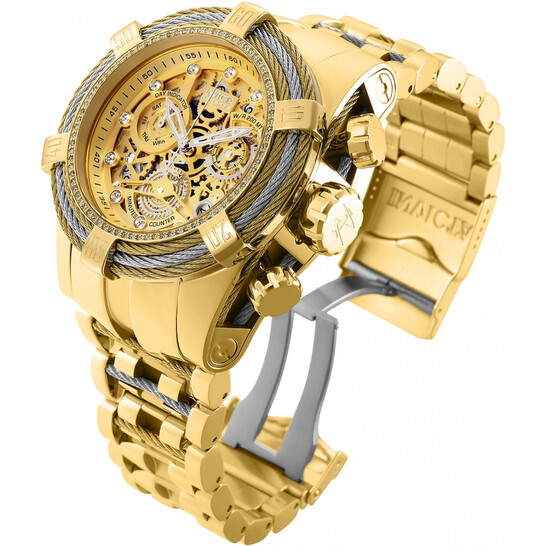 Invicta Reserve Chronograph Quartz Gold Dial Men's Watch 30068 ...