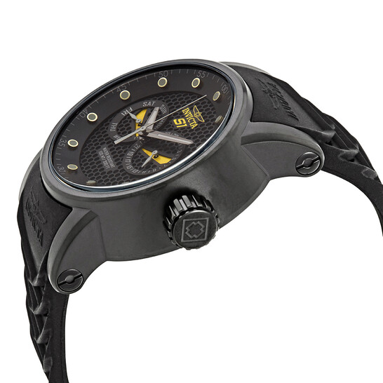 Invicta S1 Rally Black Dial Yellow Accent Black Rubber Men's Watch ...