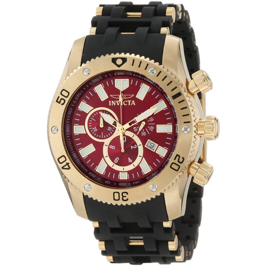 Invicta Sea Spider Chronograph Burgundy Dial Men's Watch 10255 ...