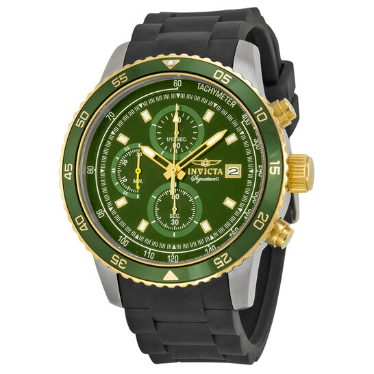 Invicta Signature II Chronograph Green Dial Men's Watch 7397 ...
