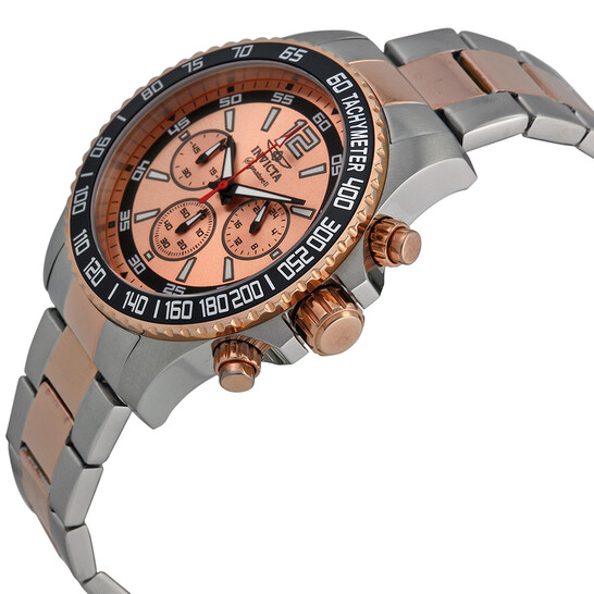 Invicta Signature II Chronograph Rose Gold-tone Dial Men's Watch 7409 ...