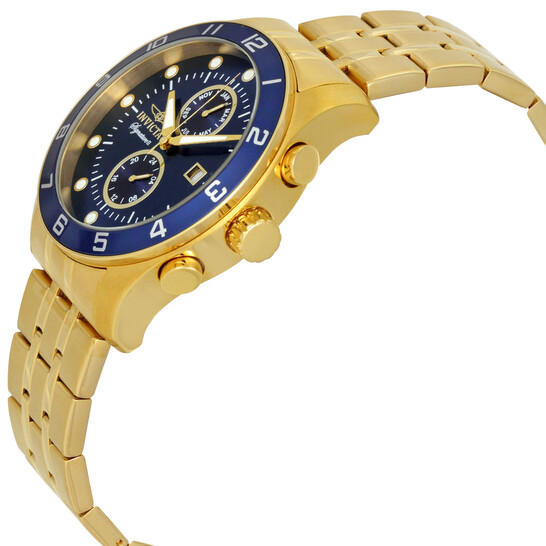 Invicta Signature II GMT Blue Dial Gold-tone Men's Watch 7450 ...