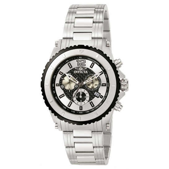 Invicta Specialty Chronograph Carbon Fiber Dial Stainless Steel Men's ...