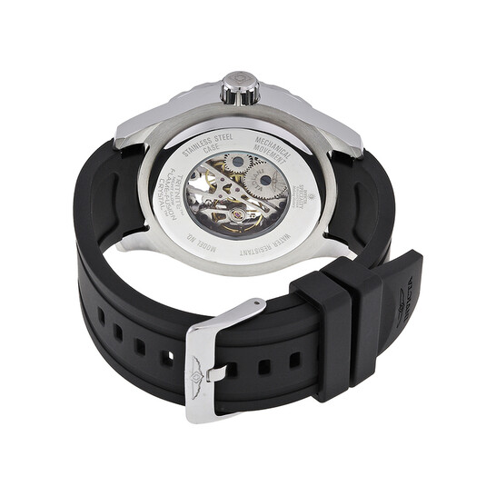 Invicta Specialty Mechanical Skeleton Dial Black Silicone Men's Watch ...