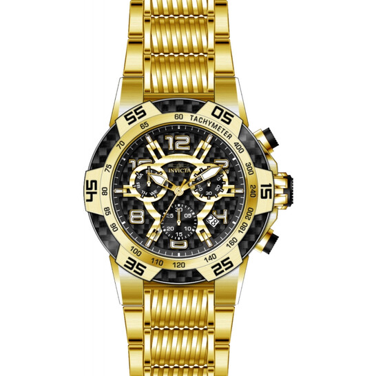 Invicta Speedway Chronograph Black Carbon Fiber Dial Men's Watch 25286 ...