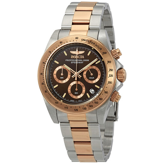 Invicta Speedway Chronograph Brown Dial Two-tone Men's Watch 17029 ...