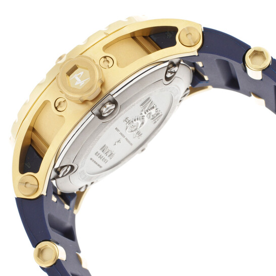 Invicta Subaqua Blue Dial Gold-Tone Blue Rubber Men's Watch 12036 ...