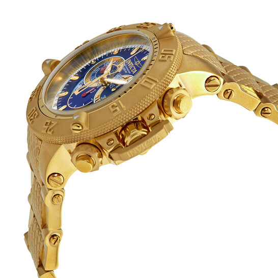 Invicta Subaqua Chronograph Men's Blue Dial Gold-plated Men's Watch ...