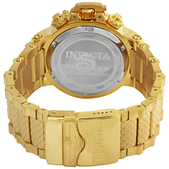 Invicta Subaqua Chronograph Men's Blue Dial Gold-plated Men's Watch ...