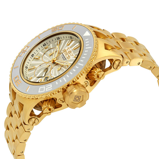 Invicta Subaqua Silver Gold Chronograph Men's Watch 23938 886678290918 ...