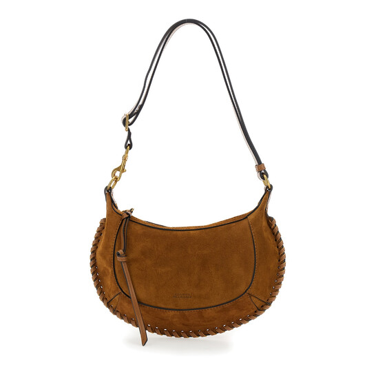 Isabel Marant Oskan Moon Brown Crossbody Bag With Front Logo Print In ...
