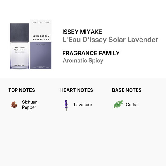 Issey Miyake Men's L'Eau D'Issey Solar Lavender EDT Spray 3.4 oz ...