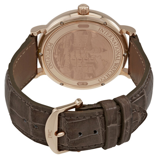 IWC Portofino 18kt Rose Gold Automatic Anthracite Dial Diamond Men's ...