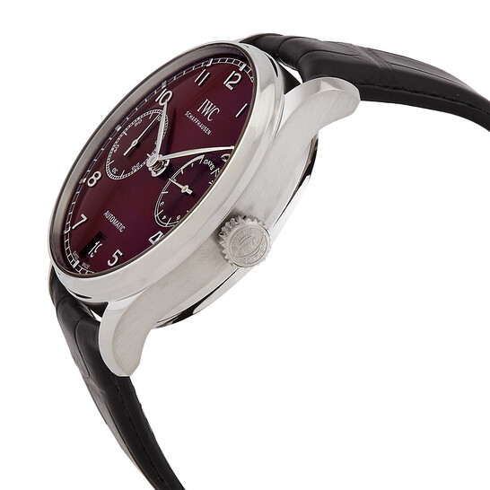 IWC Portugieser Automatic Burgundy Dial Men's Watch IW500714 - Watches ...