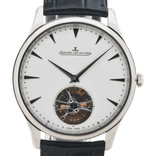 Jaeger LeCoultre Master Ultra Thin Tourbillon Silver Dial 8K White Gold ...