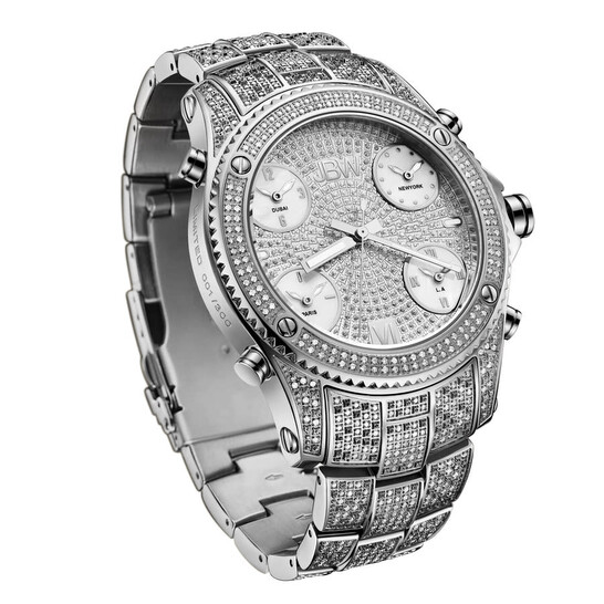 JBW Platinum Series Silver-tone Dial Men's Watch PS550B 738964034662 ...