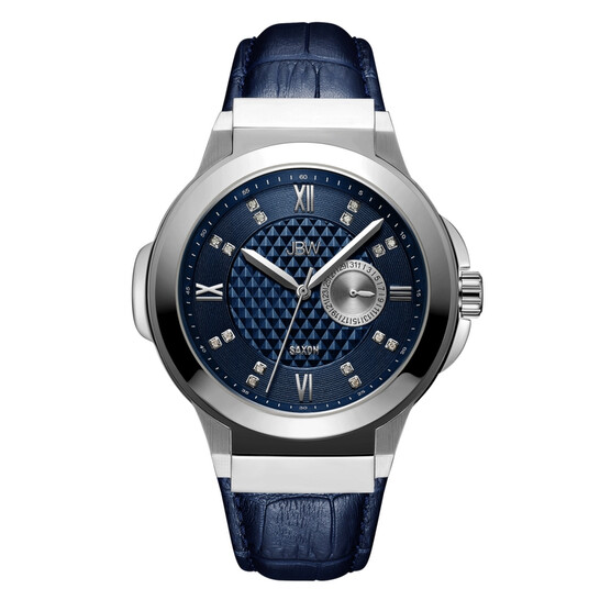 JBW Saxon 48 Quartz Diamond Blue Dial Men's Watch J6373B 738964031715 ...