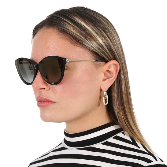 Jimmy Choo Grey Gold Mirror Cat Eye Ladies Sunglasses VIC/F/SK 0807/FQ ...