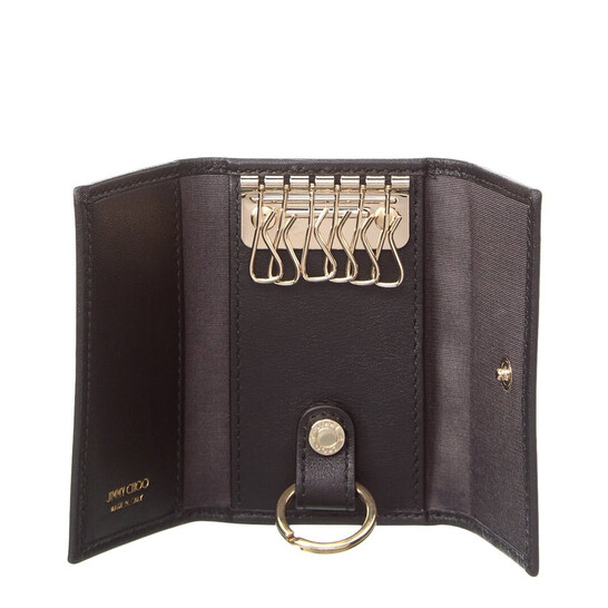 Jimmy Choo Neptune Star Embossed Key Case NEPTUNE BLK - Handbags - Jomashop