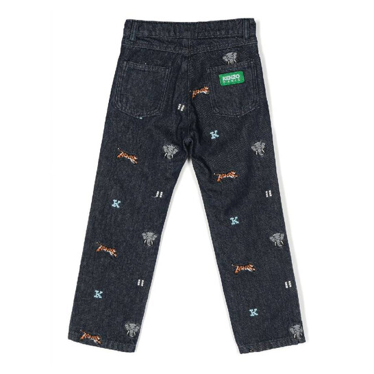 Kenzo Kids Embroidered Logo-Patch Jeans, Size 10Y K24330-Z35 - Clothing ...