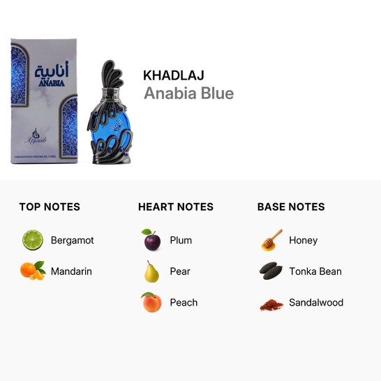 Khadlaj Unisex Anabia Blue Perfume Oil 0.7 oz Fragrances 6291107977782 ...