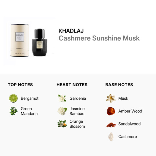 Khadlaj Unisex Cashmere Sunshine Musk EDP Spray 3.4 oz Fragrances ...