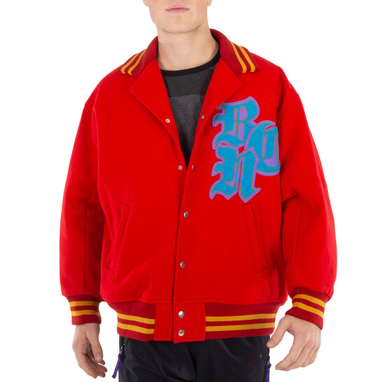 Kolor Beacon Men's Red Stadium Varsity Blouson Jacket, Brand Size 1 ...