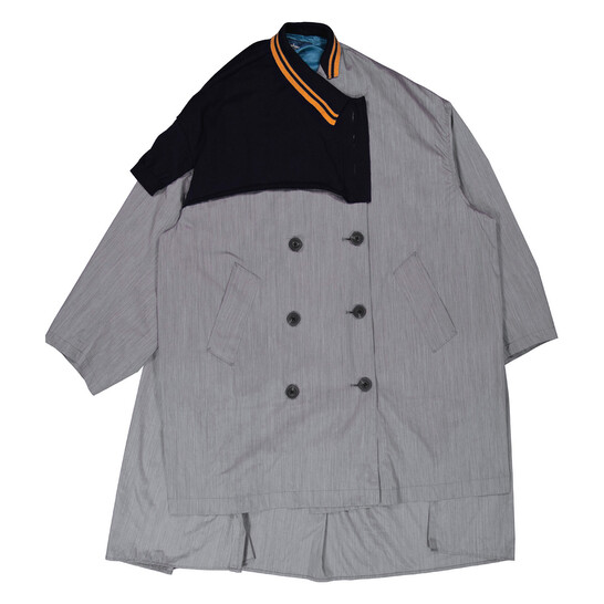 Kolor Ladies Light Gray Taffeta Long Coat, Brand Size 1 (Small) 23SCL ...