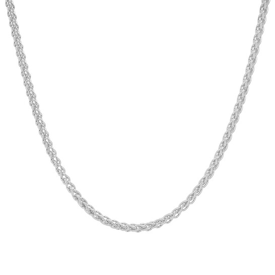 Kylie Harper Unisex Italian Sterling Silver Foxtail Wheat Chain - 18 ...