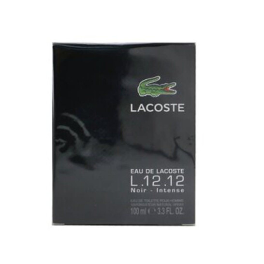 Lacoste L.12.12 Noir Intense / Lacoste EDT Spray 3.3 oz (100 ml) (m ...