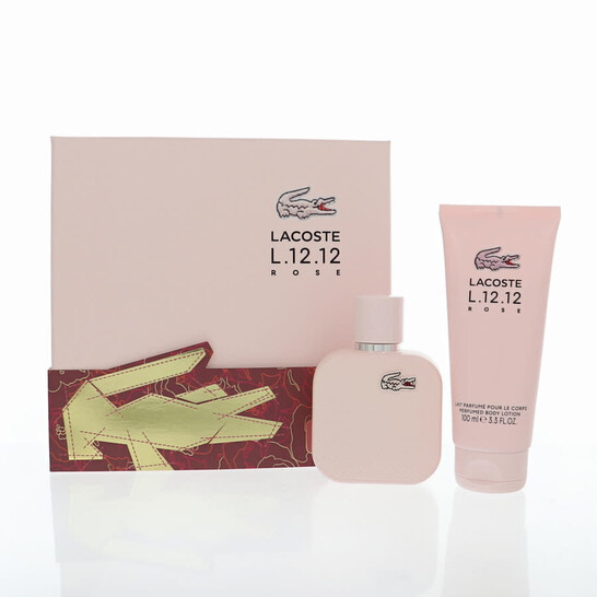 Lacoste Ladies L.12.12 Eau De Parfum Rose Body Lotion Gift Set ...