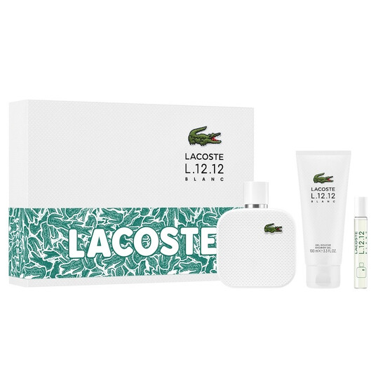 Lacoste Men's L.12.12 Blanc 3pcs EDT Gift Set Fragrances 3386460156837 ...