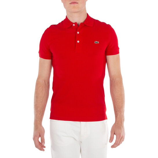 Lacoste Stretch Pique Short-Sleeve Slim Fit Polo Shirt, Brand Size 2 (X ...