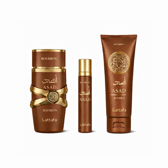 Lattafa Men's Asad Bourbon 3pcs EDP Gift Set Fragrances 6290362349396 ...