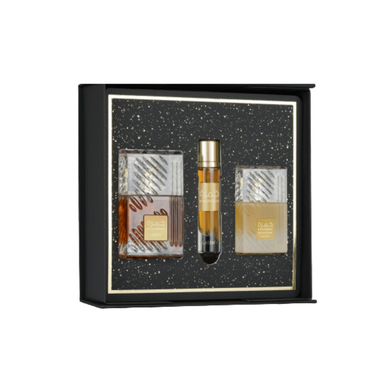Lattafa Unisex Khamrah 3pcs EDP Gift Set Fragrances 6290362349303 ...