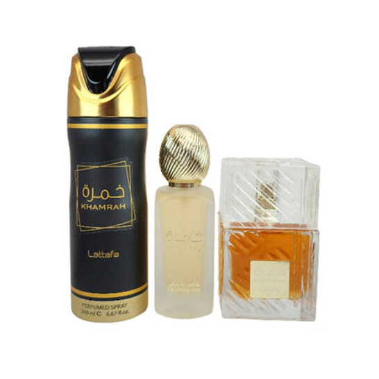 Lattafa Unisex Khamrah 3pcs EDP Gift Set Fragrances 6290362340096 ...