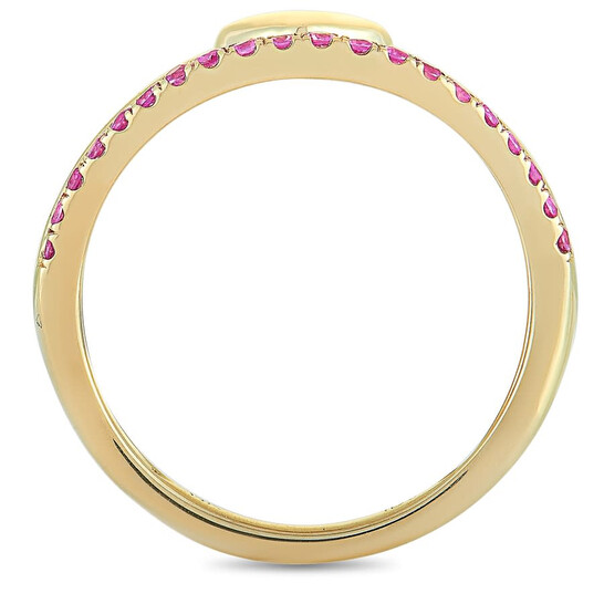 Lb Exclusive 14K Yellow Gold Ruby Heart Ring RC4-11122YRU-Y-725 ...