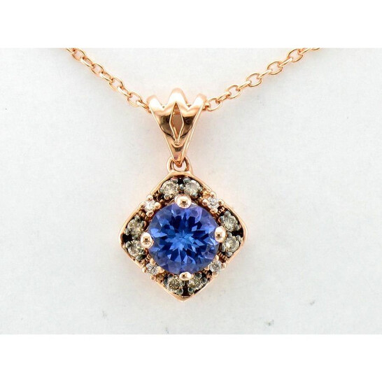 Le Vian Ladies Blueberry Tanzanite Necklaces set in 14K Strawberry Gold ...