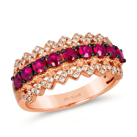 Le Vian Ladies Passion Ruby Rings set in 14K Strawberry Gold TSRU 9 ...