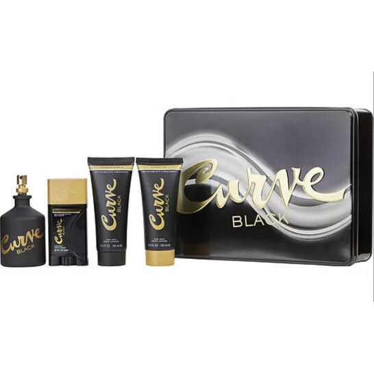 Liz Claiborne Men's Curve Black 4pcs EDC Gift Set Fragrances ...