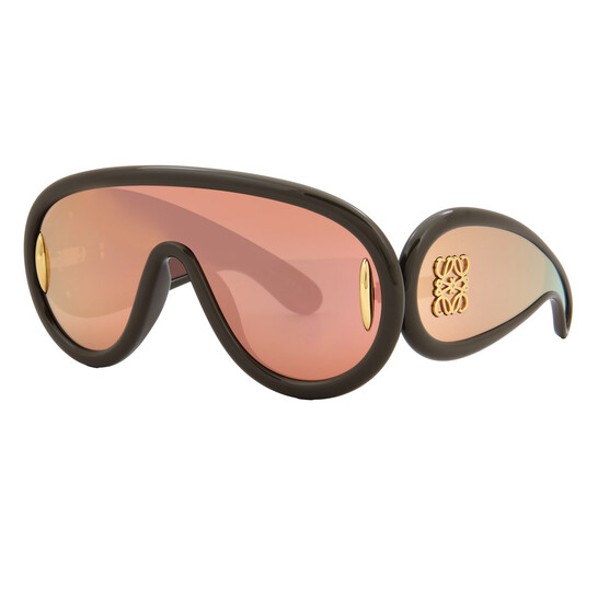 Loewe Red Smoke Mirror Mask Unisex Sunglasses LW40108I 96C 140 ...