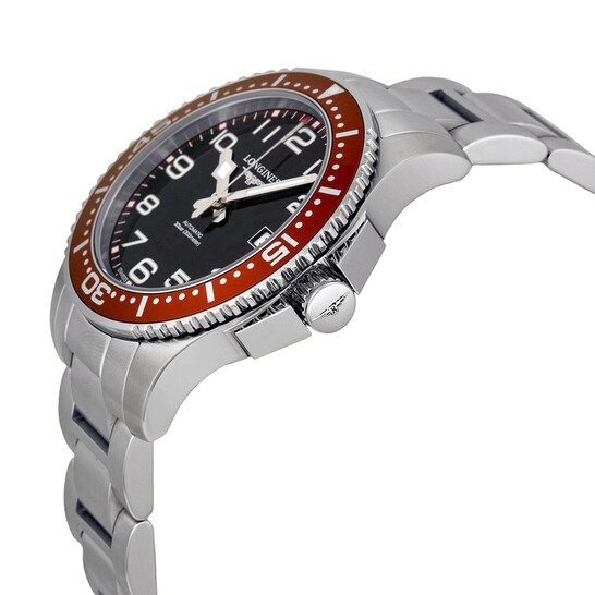 Longines Hydro Conquest Black Dial Red Bezel Stainless Steel Men's ...