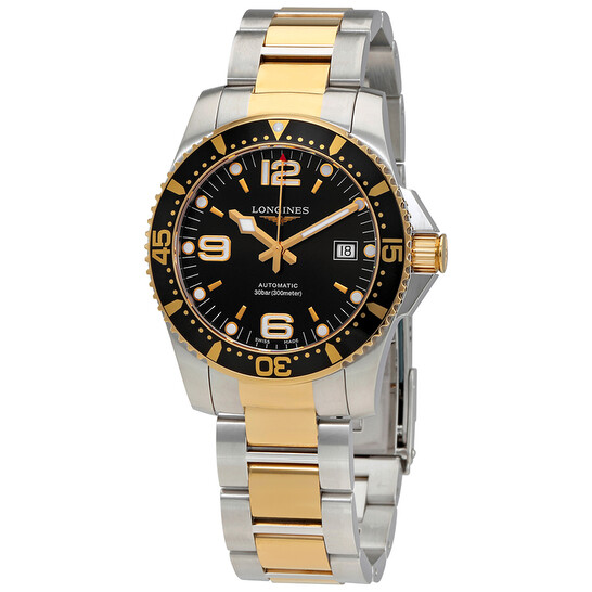 Longines Hydroconquest Automatic Black Dial 41mm Men's Watch L37423567 ...